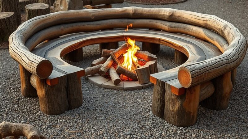 DIY Fire Pit Seating: Rustic Benches From Logs - WoodnBits